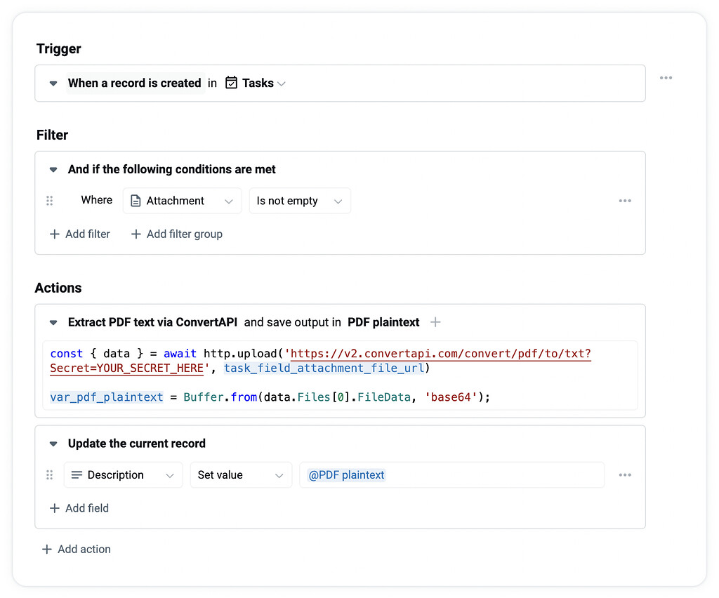 Convert a PDF file to text - 🏗️ Showcases & Guides - Tape Community