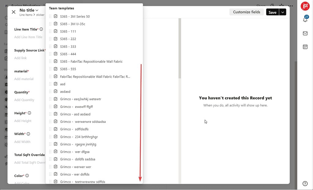 [DONE] List of template items needs scroll bar - 🔧 Bugs & Issues - Tape ...